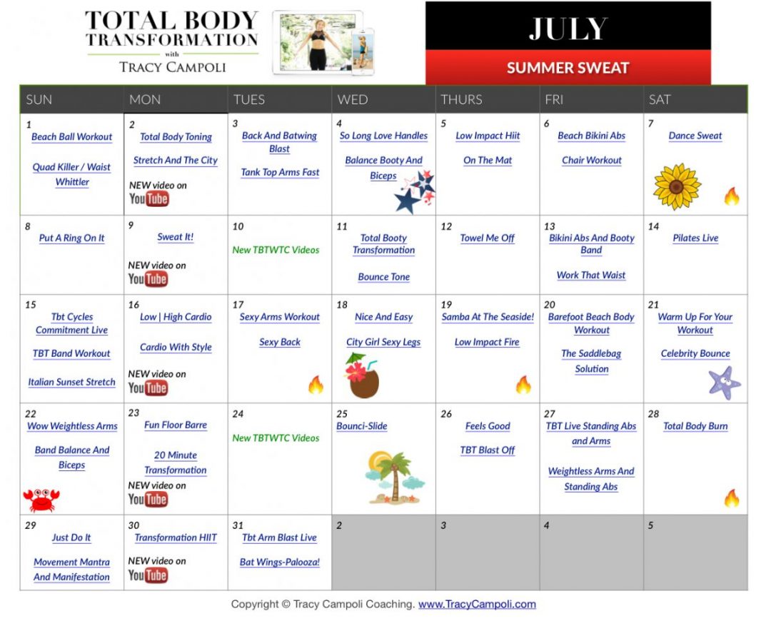 Total Body Transformation Deadline - with Cheat Sheet message ...